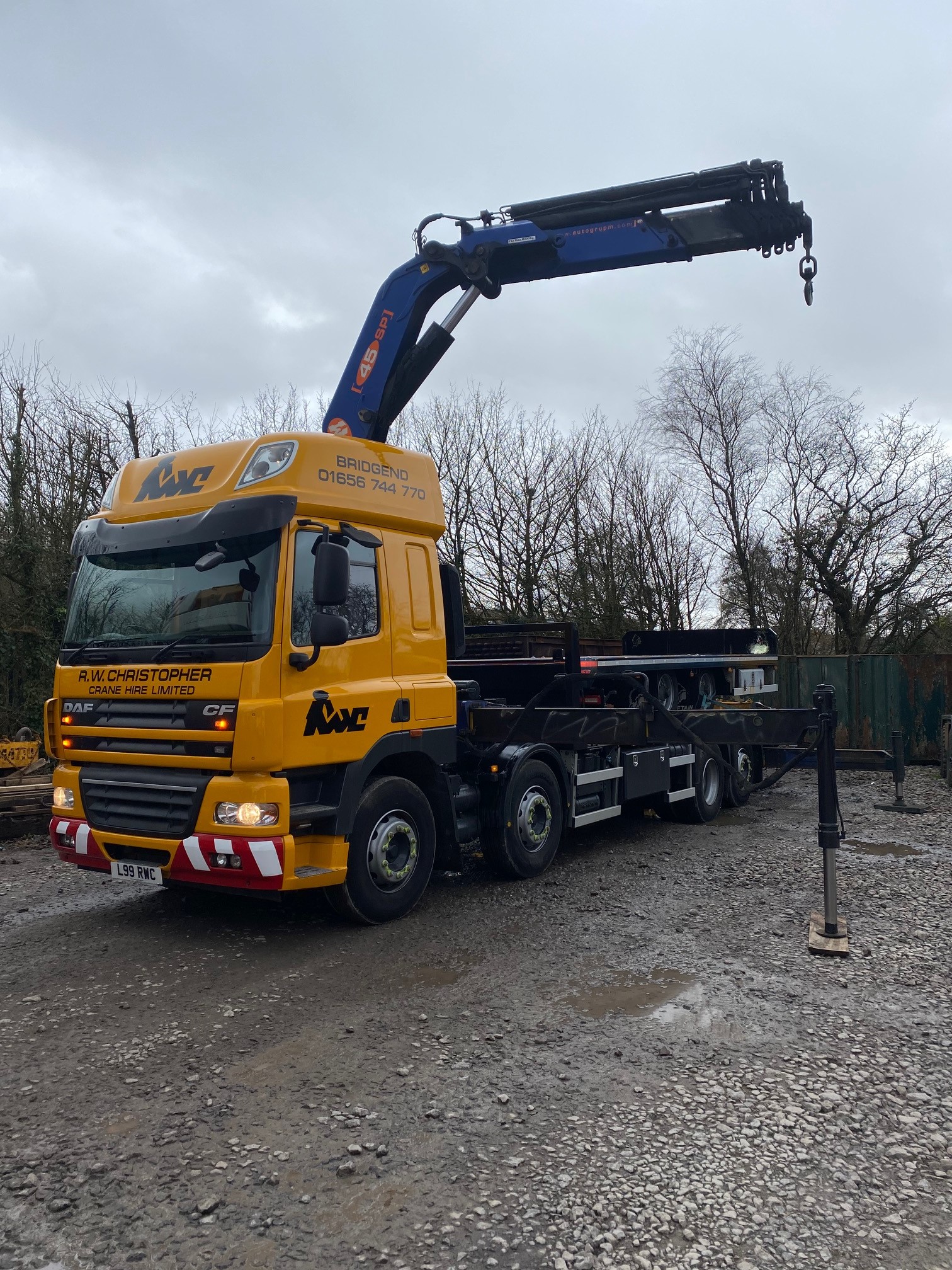 New: DAF Truck with PM 45 SP Crane - R.W. Christopher Crane Hire