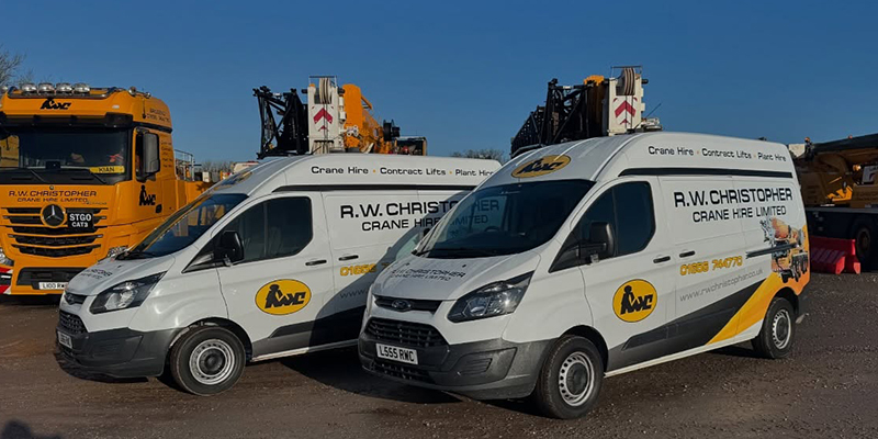 Two more vans join our support fleet - R.W. Christopher Crane Hire